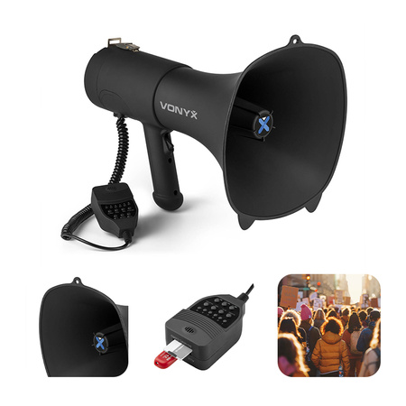 Megafon Vonyx MEG090 90W Czarny Matowy | Dźwięk \ Megafony | music99.pl ...